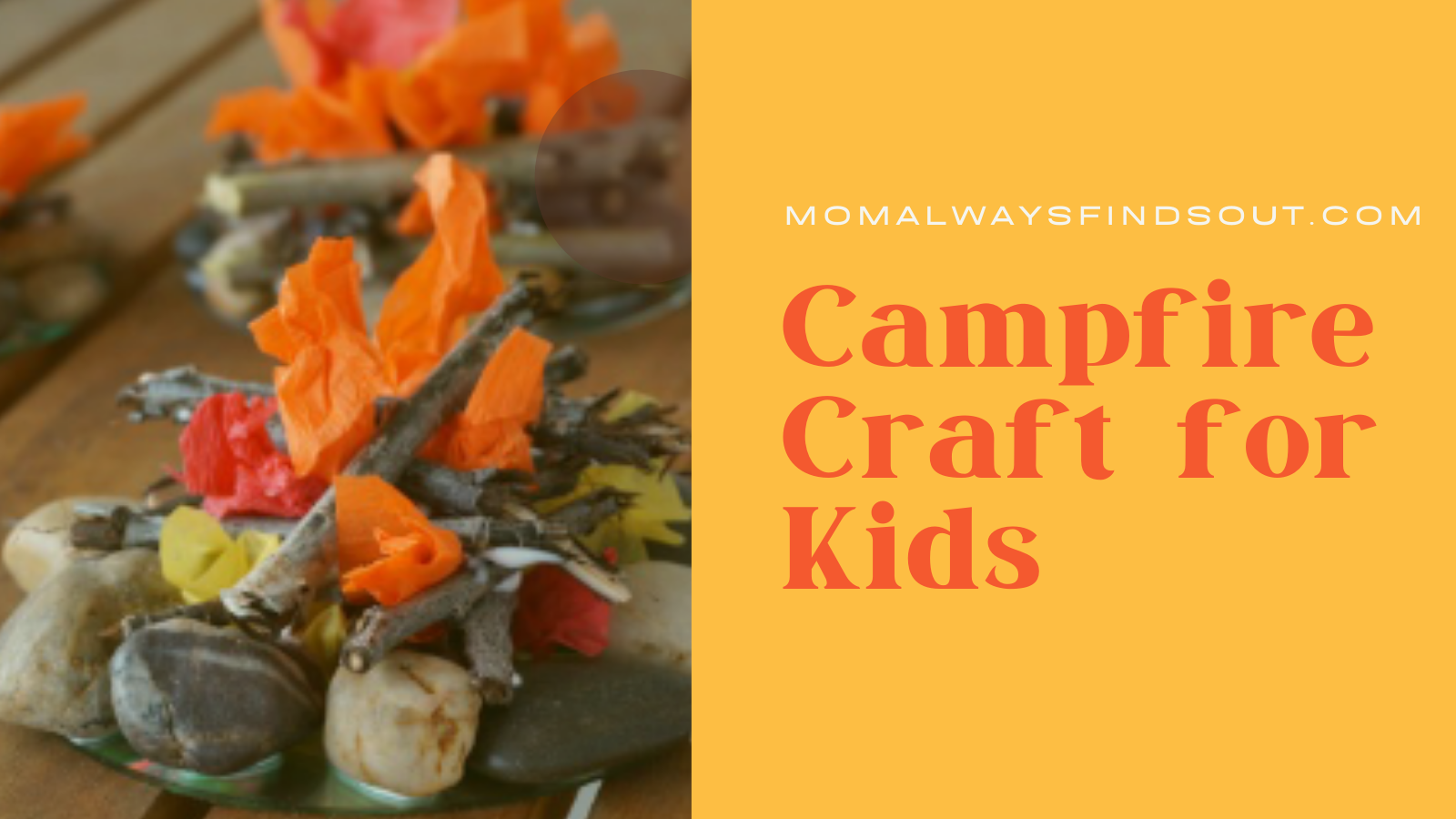 Campfire Craft and Camping Party Decor: Mini Campfire